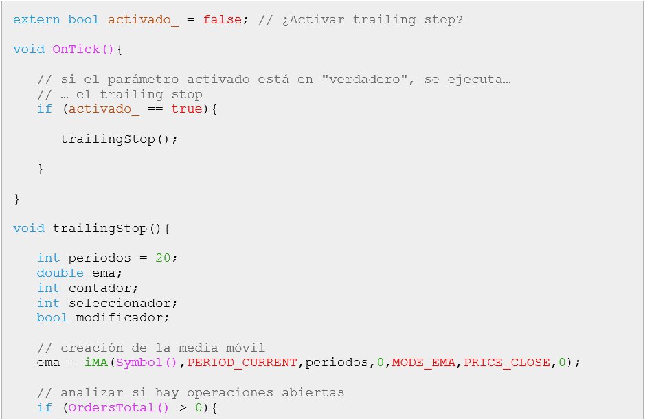 Cómo Programar un Trailing Stop en Mql4 para MetaTrader 4